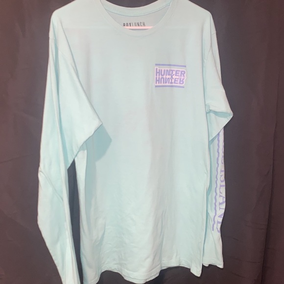 box lunch | Shirts | Box Lunch Cotton Blend Comfort Teal Long Sleeve ...